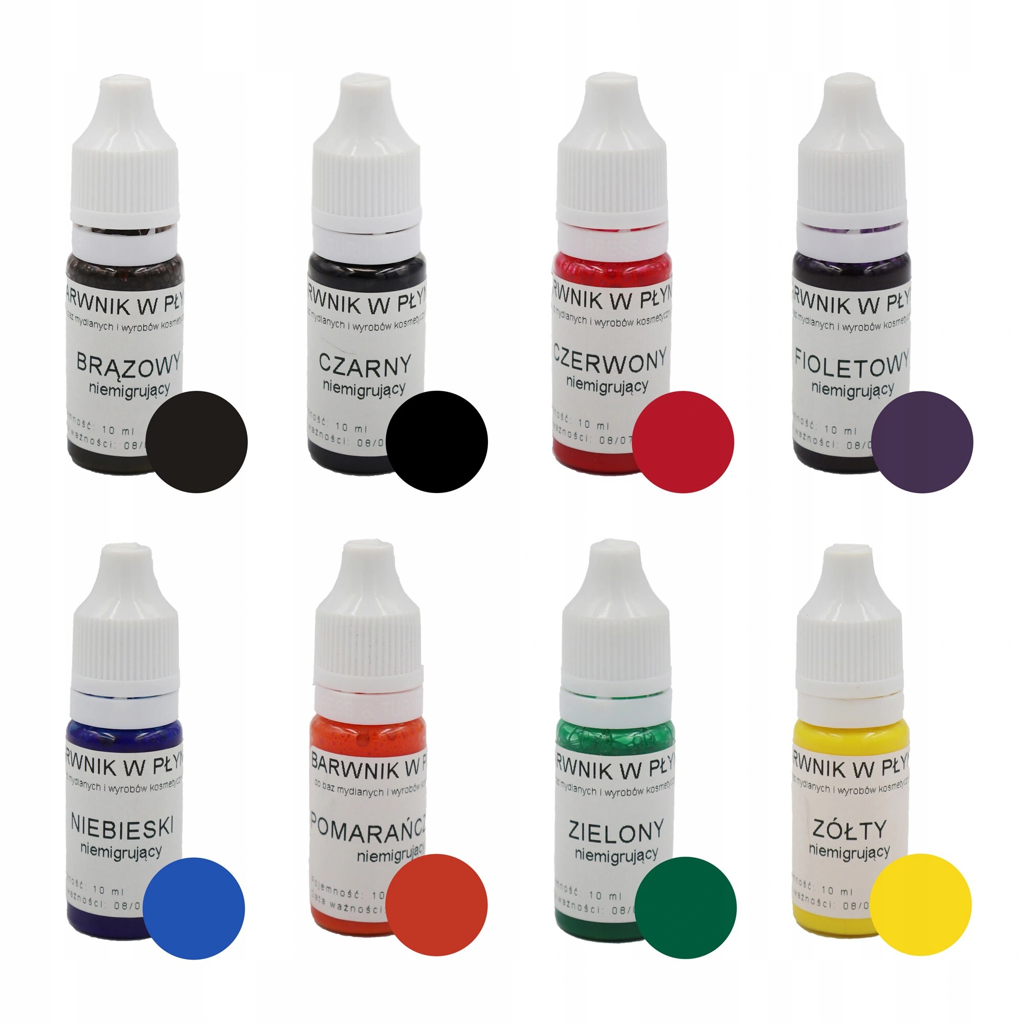 Set colorant lichid pentru sapun, Senzi Cosmetics, 8x10 ml, Multicolor ...