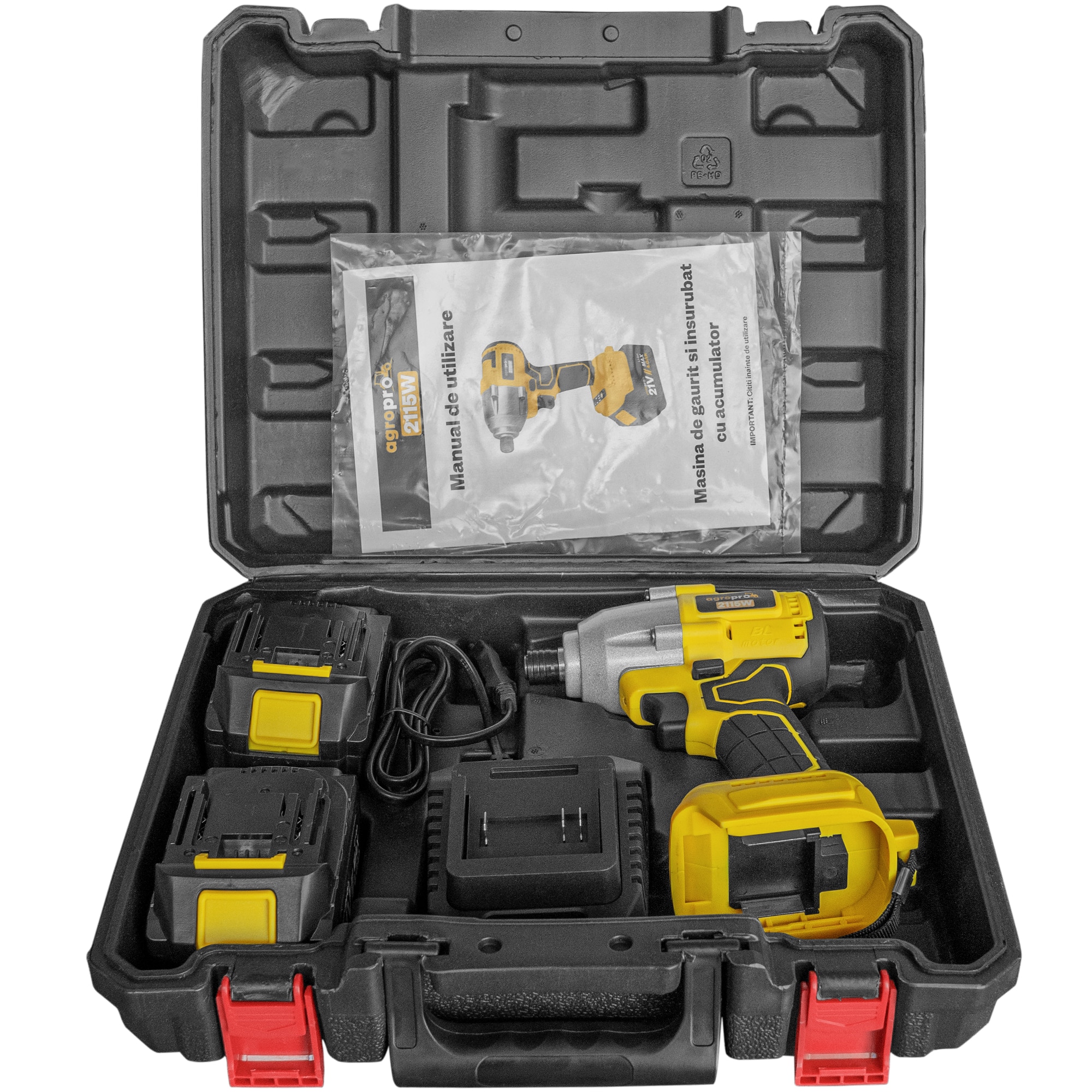 Masina de insurubat cu impact AgroPro 2115W cu acumulator Li-Ion 21V 4 ...