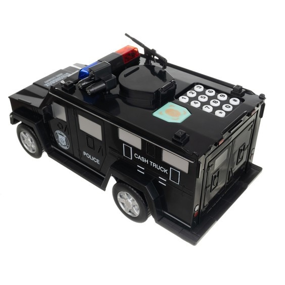 Pusculita Electronica WTO®, Masina de politie, Cu PIN, Negru - eMAG.ro