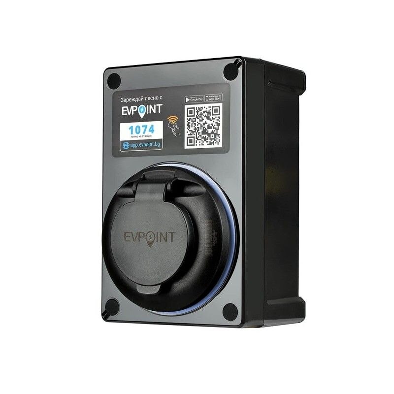 Станция за зареждане на електрически автомобил EVPoint 7.4 kW, контакт Тип 2, OCPP, GSM, LAN, Wi ...