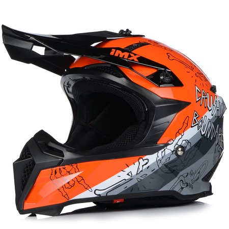 Casca moto Imx Fmx enduro, Protectie UV, Off-Road, Portocalie, S 55-56 ...