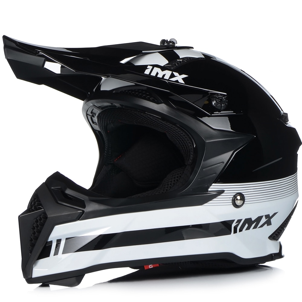 Casca moto Imx Fmx enduro, Protectie UV, Off-Road, Alb si Negru, XL 61 ...