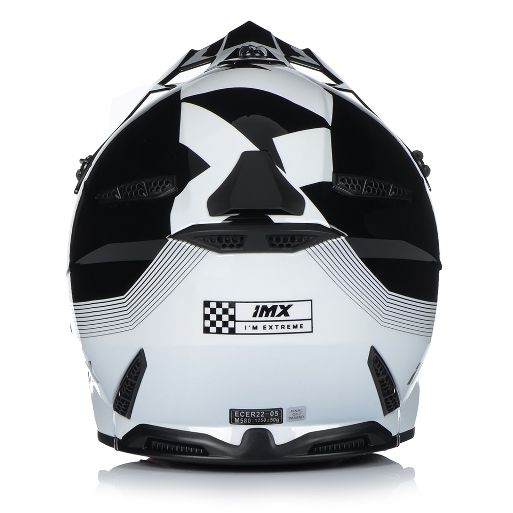 Casca moto Imx Fmx enduro, Protectie UV, Off-Road, Alb si Negru, M 57 ...