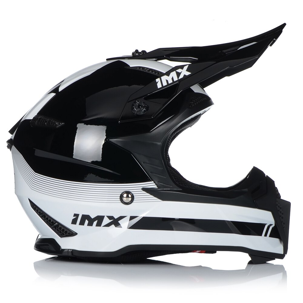Casca moto Imx Fmx enduro, Protectie UV, Off-Road, Alb si Negru, XL 61 ...