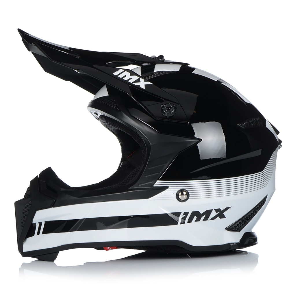 Casca moto Imx Fmx enduro, Protectie UV, Off-Road, Alb si Negru, XL 61 ...