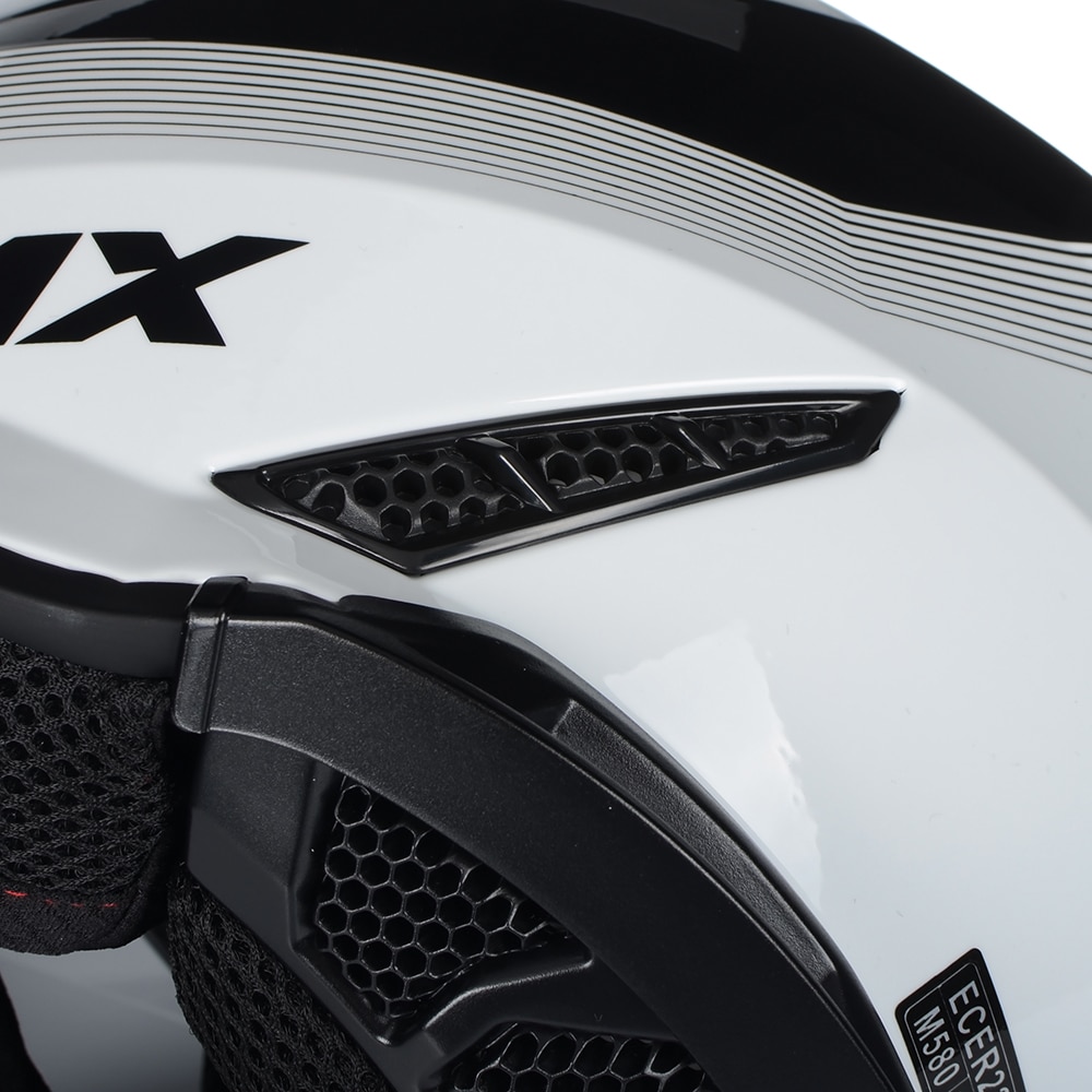 Casca moto Imx Fmx enduro, Protectie UV, Off-Road, Alb si Negru, M 57 ...