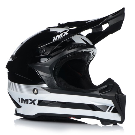 Casca moto Imx Fmx enduro, Protectie UV, Off-Road, Alb si Negru, L 59 ...
