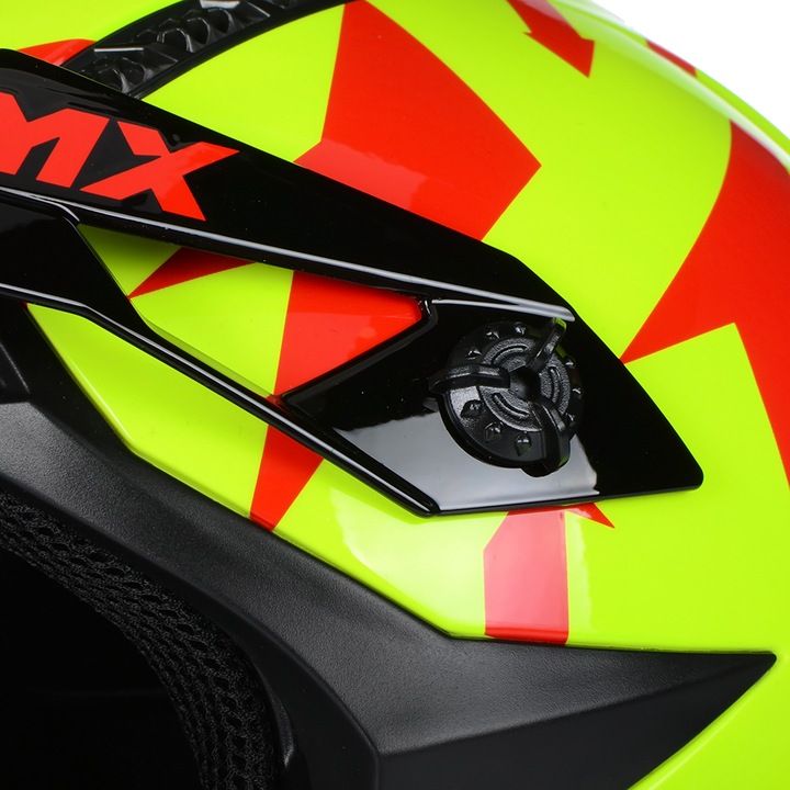 Casca moto Imx Fmx enduro, Protectie UV, Off-Road, Albastru Galben, L ...