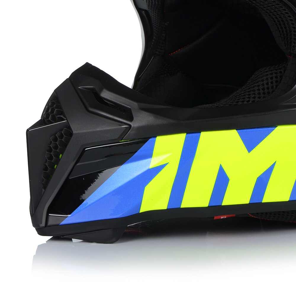 Casca moto Imx Fmx enduro, Protectie UV, Off-Road, Albastru Galben, L ...