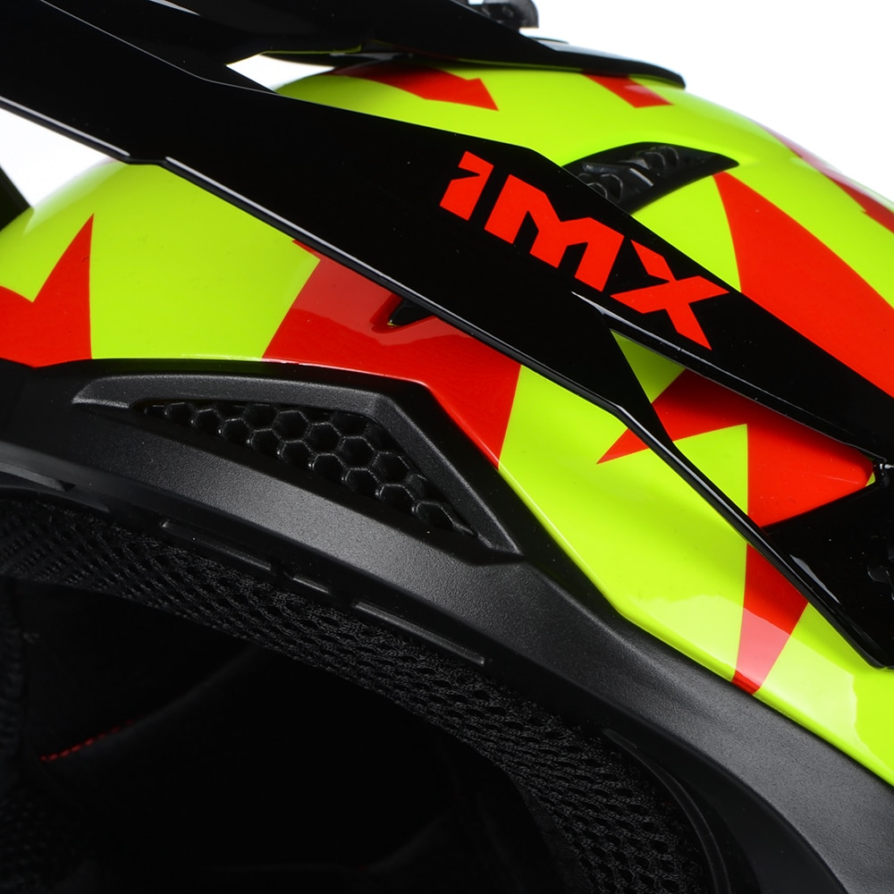 Casca moto Imx Fmx enduro, Protectie UV, Off-Road, Albastru Galben, M ...