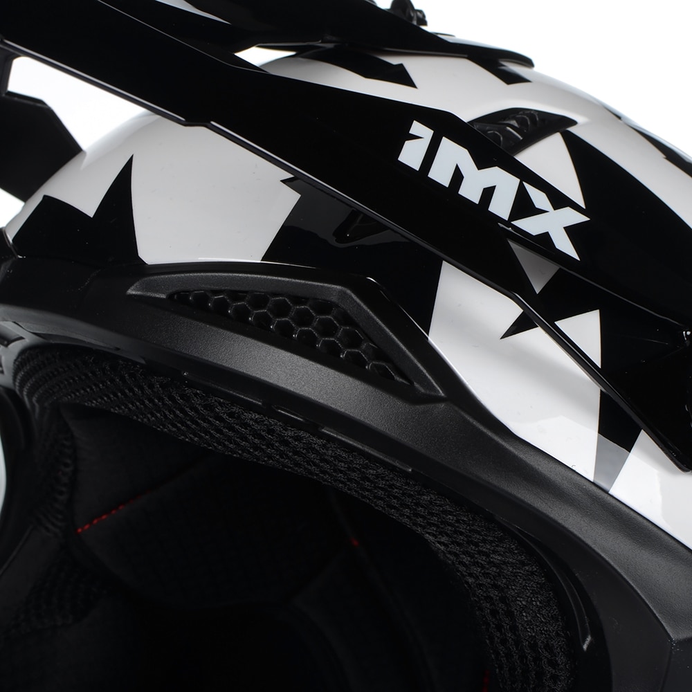 Casca moto Imx Fmx enduro, Protectie UV, Off-Road, Alb Rosu, XS 53-54 ...