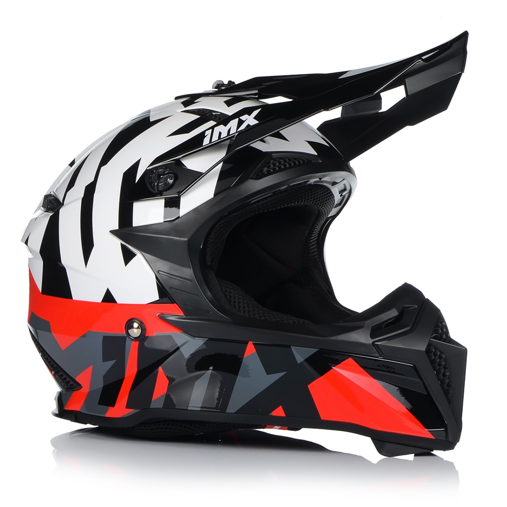 Casca moto Imx Fmx enduro, Protectie UV, Off-Road, Alb Rosu, XS 53-54 ...