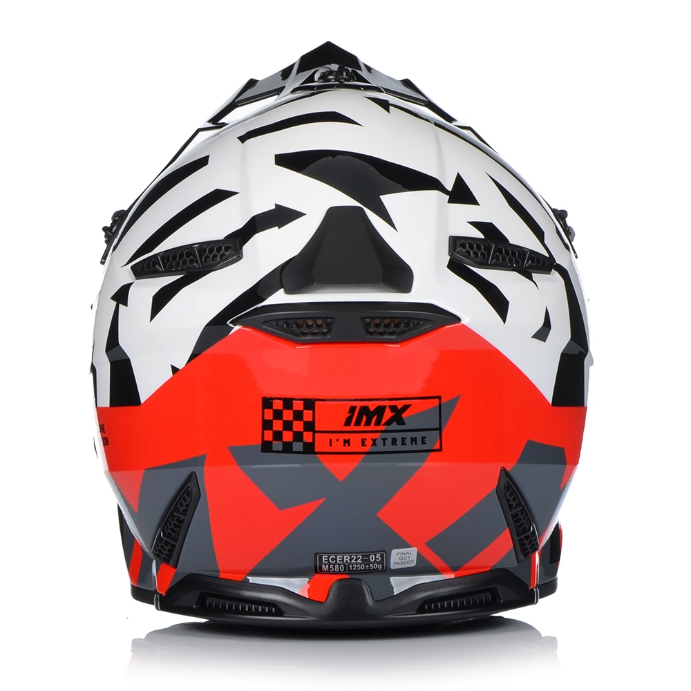 Casca moto Imx Fmx enduro, Protectie UV, Off-Road, Alb Rosu, XS 53-54 ...