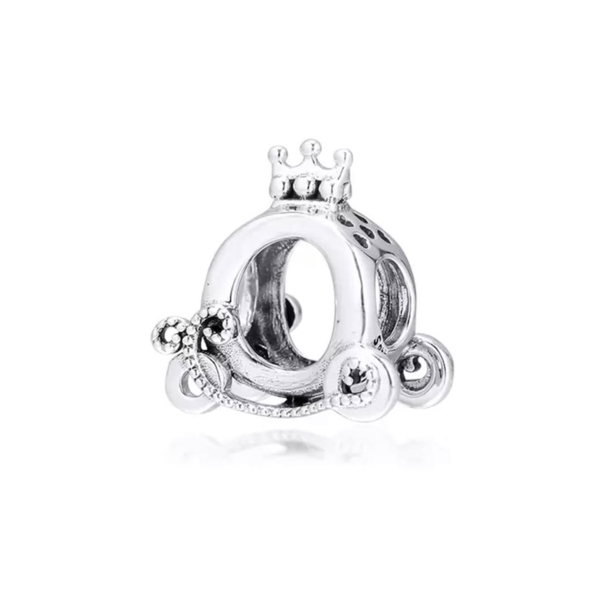 Talisman din argint s925 charm compatibil Pandora caleasca O cu coroana ...