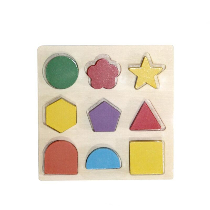 Puzzle din lemn pentru copii, 3+ ani, 9 piese, Multicolor - eMAG.ro