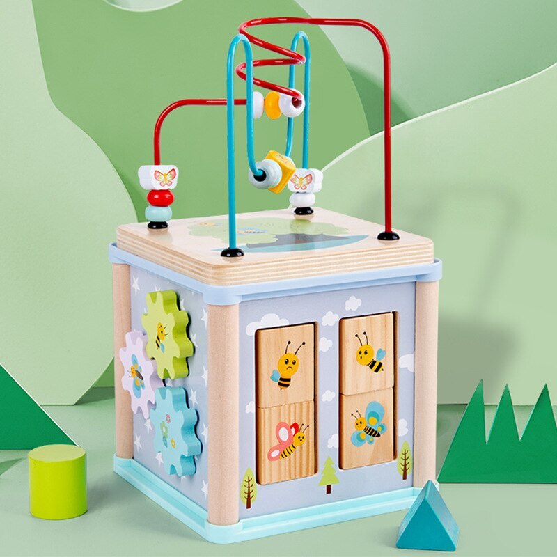 Cub Lemn Educativ Junior 6 in 1 - eMAG.ro
