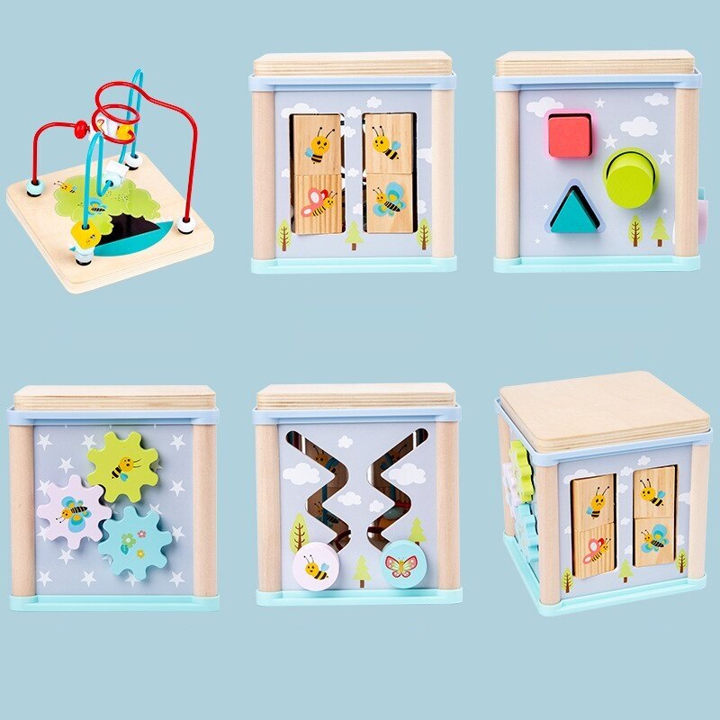 Cub Lemn Educativ Junior 6 in 1 - eMAG.ro