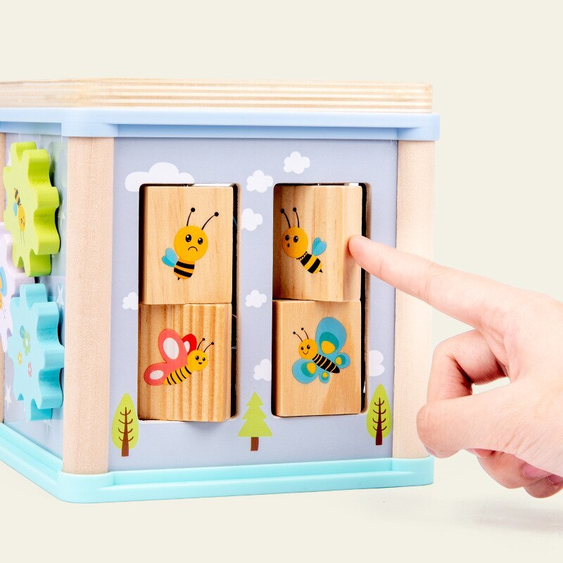 Cub Lemn Educativ Junior 6 in 1 - eMAG.ro