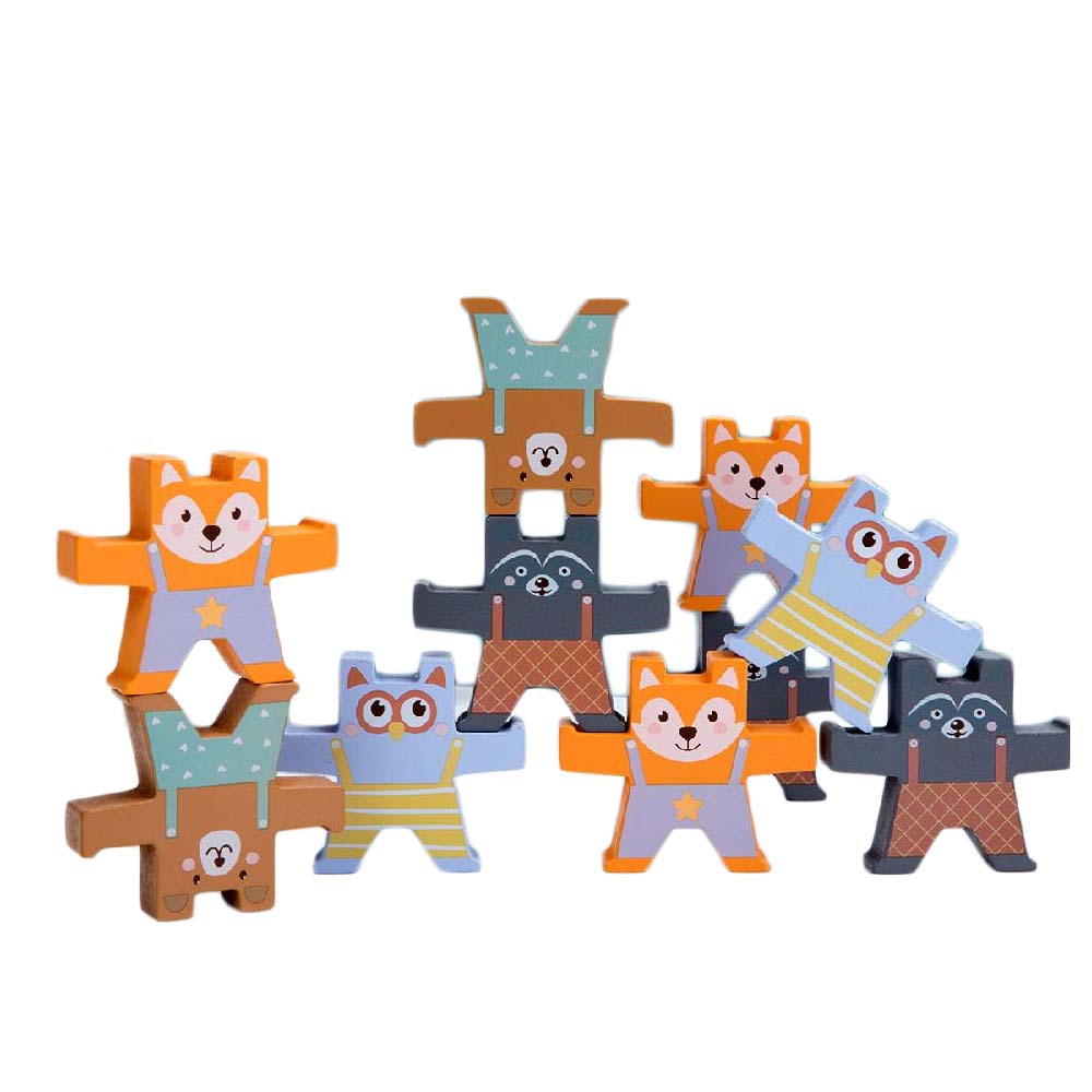 Комплект от 12 плюшени мечета игра за подреждане и баланс Emag Bg