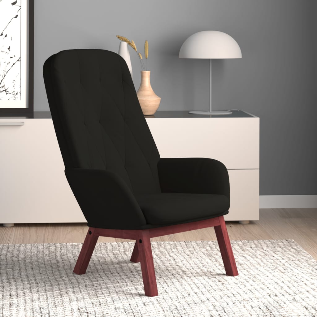 Scaun de relaxare, negru, catifea,70 x 77 x 98 cm, Elegant |29161 - eMAG.ro