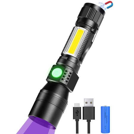 Lanterna LED UV, Aluminiu, 2000 de lumeni, IPX6, Negru - eMAG.ro