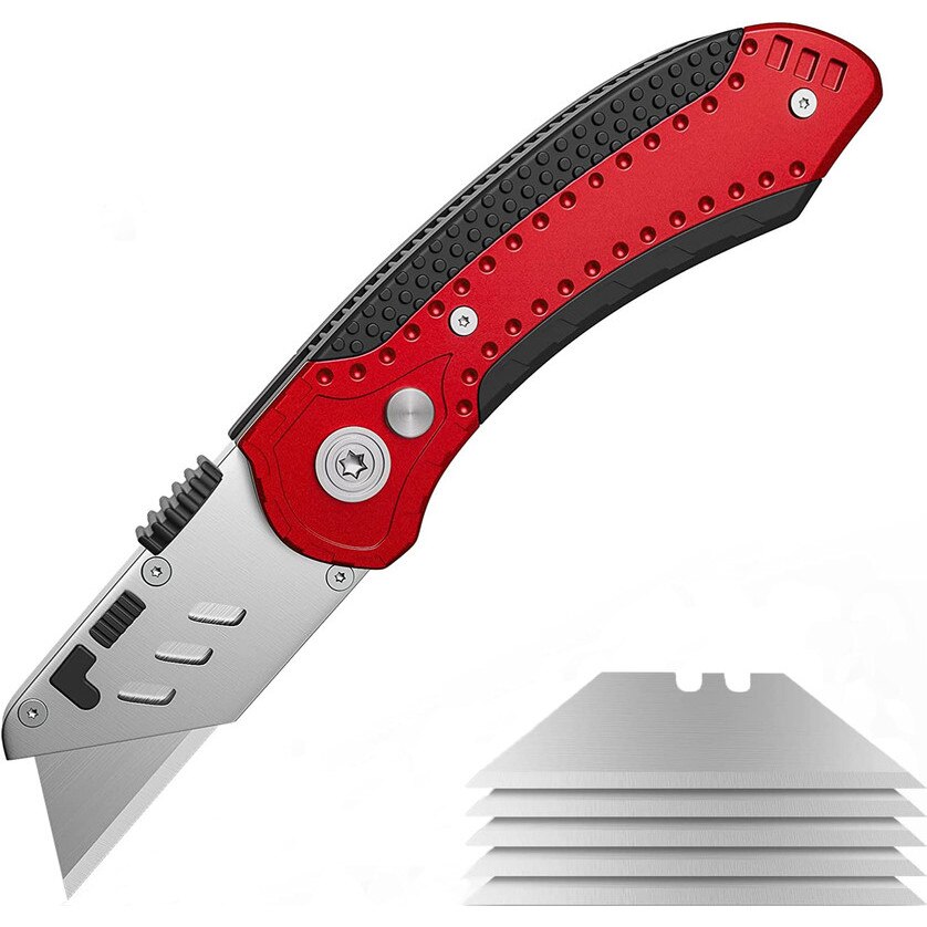 Cutit utilitar pliabil SK5, Otel inoxidabil, Cu 5 lame suplimentare ...