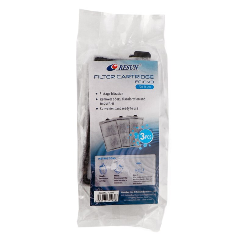Set 3 x Material filtru acvariu, Resun, Compatibil cu BC650, Alb/Negru ...