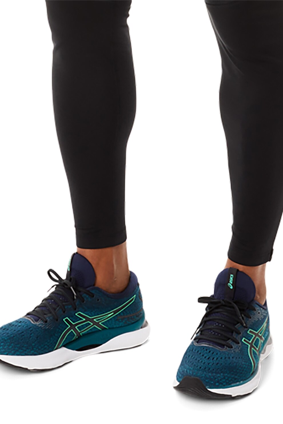 Asics, Pantofi cu logo pentru alergare Gel-Nimbus 24, Albastru petrol ...