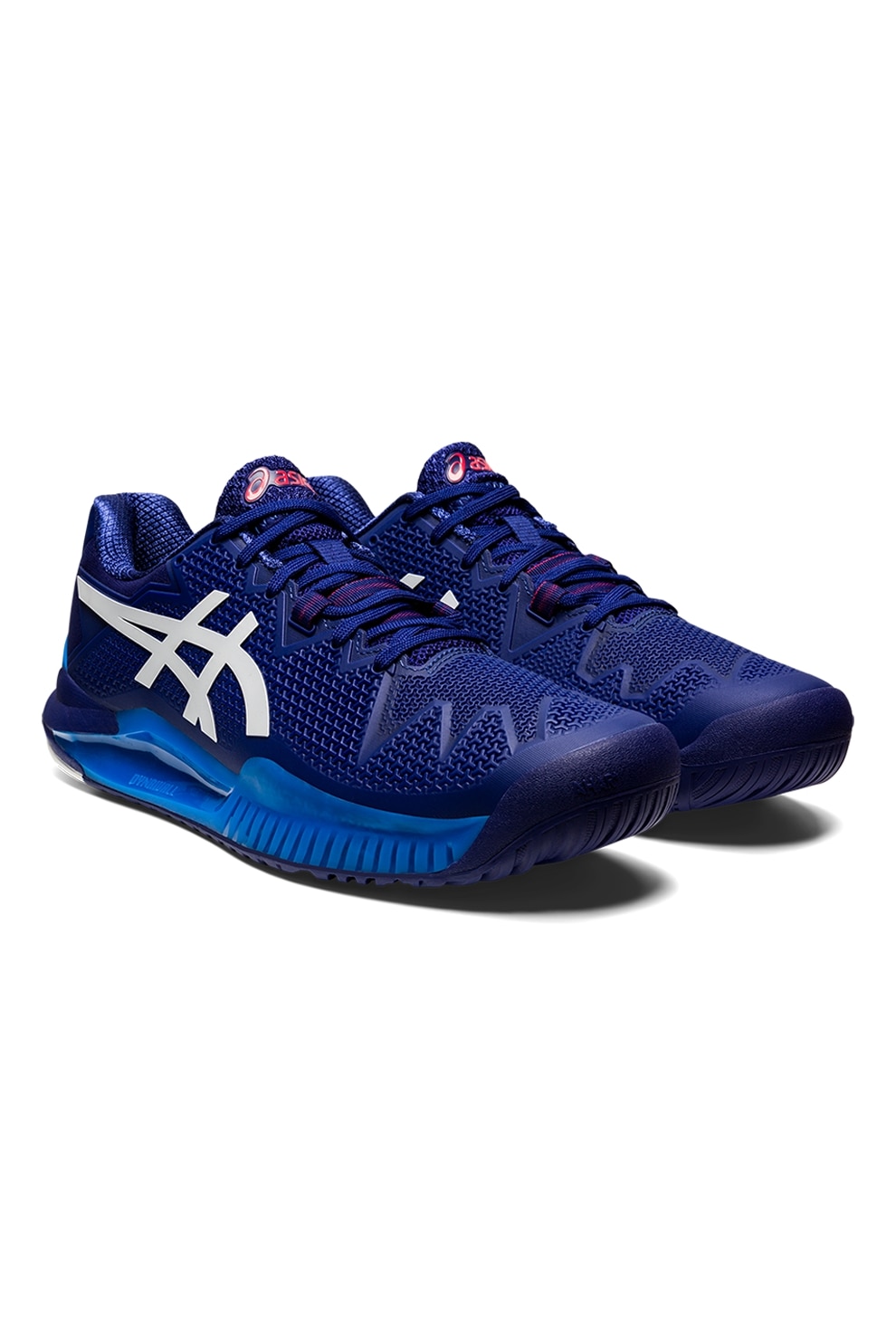 Asics, Pantofi cu detaliu logo pentru tenis Gel-Resolution 8, Indigo, 8 ...