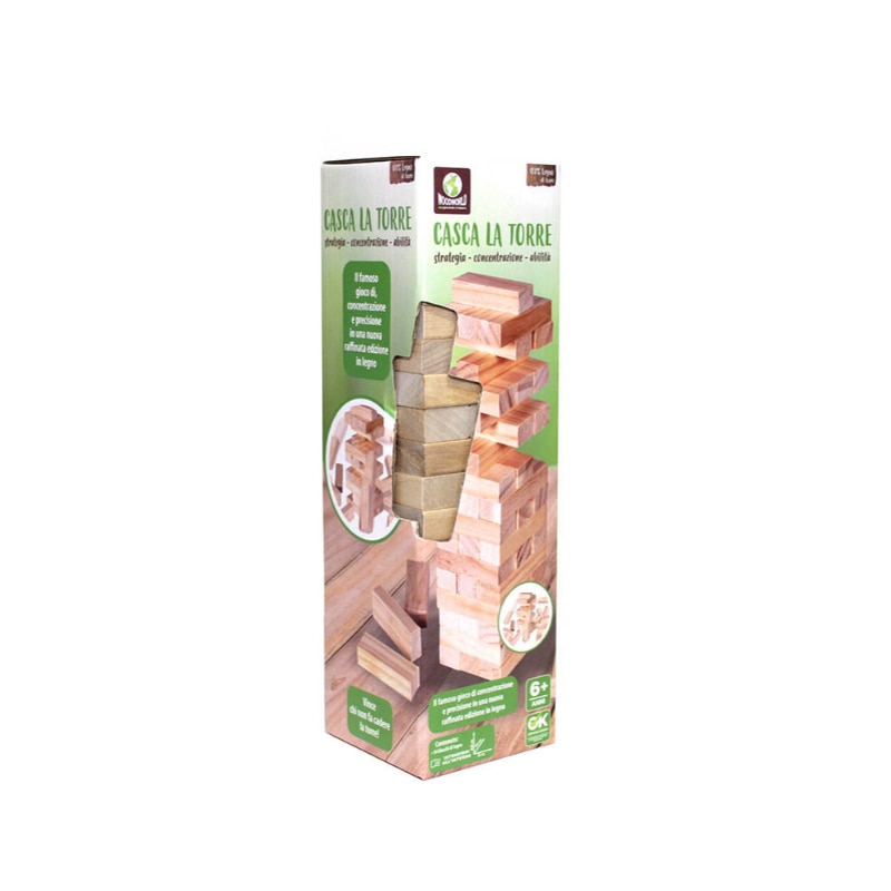 Joc Jenga General Trade, Lemn, 54 bucati, 28 x 8 cm, Natur - eMAG.ro