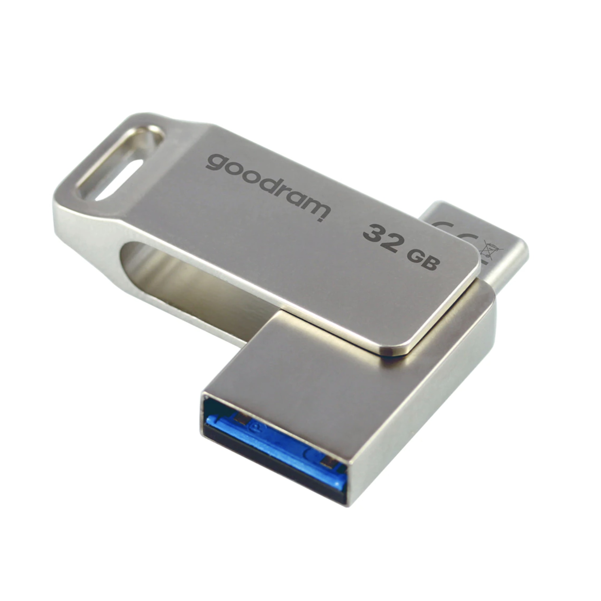 Stick de memorie USB-C si USB 3.2, 32 GB, metalic, Silver - eMAG.ro