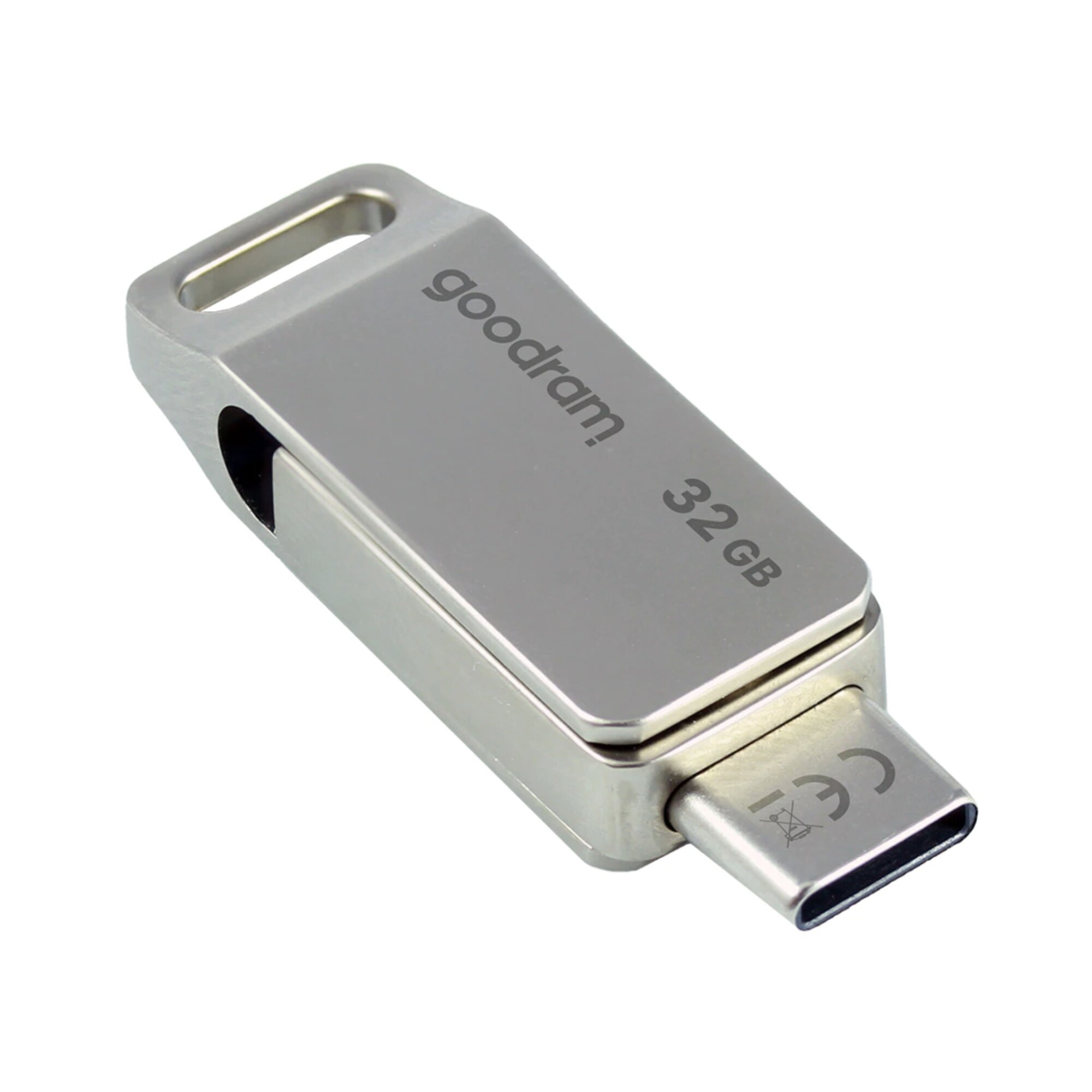 Stick de memorie USB-C si USB 3.2, 32 GB, metalic, Silver - eMAG.ro