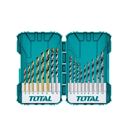 Set burghie TOTAL pentru metal, beton, lemn,16 buc - eMAG.ro