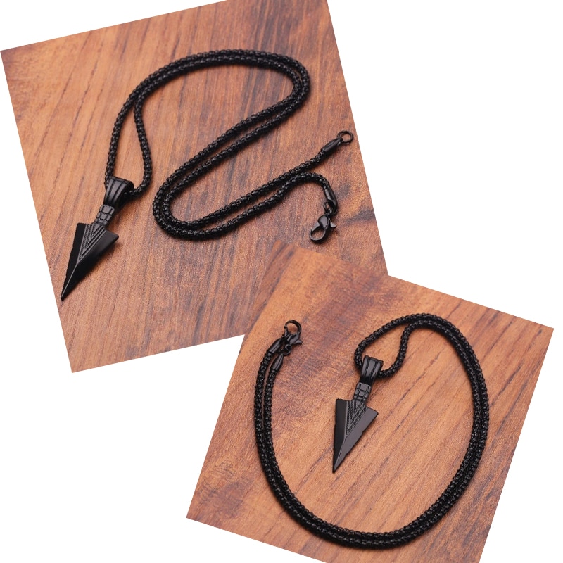 Colier barbati, Inox, 60cm, Negru - eMAG.ro