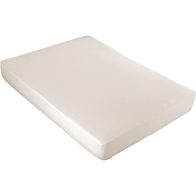 Cearceaf de pat Ethera cu elastic, 90x200, bumbac 100% calitativ, Crem ...