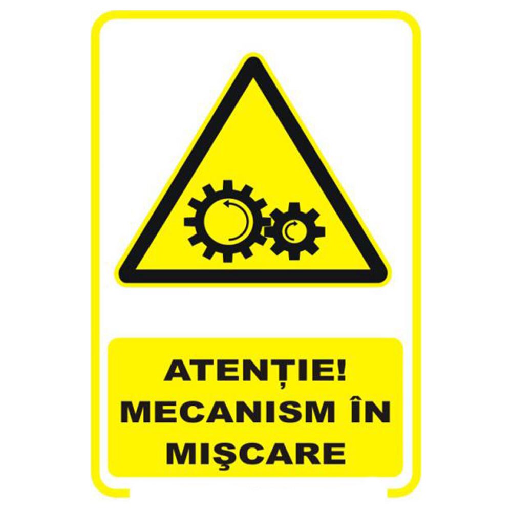 Placuta indicatoare de securitate de avertizare, atentie, mecanism in ...