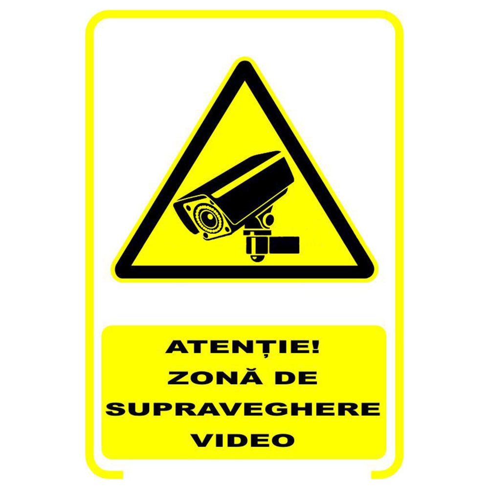 Placuta indicatoare de securitate de avertizare, atentie, zona de ...