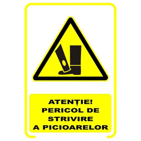 Placuta indicatoare de securitate de avertizare, atentie, pericol de ...