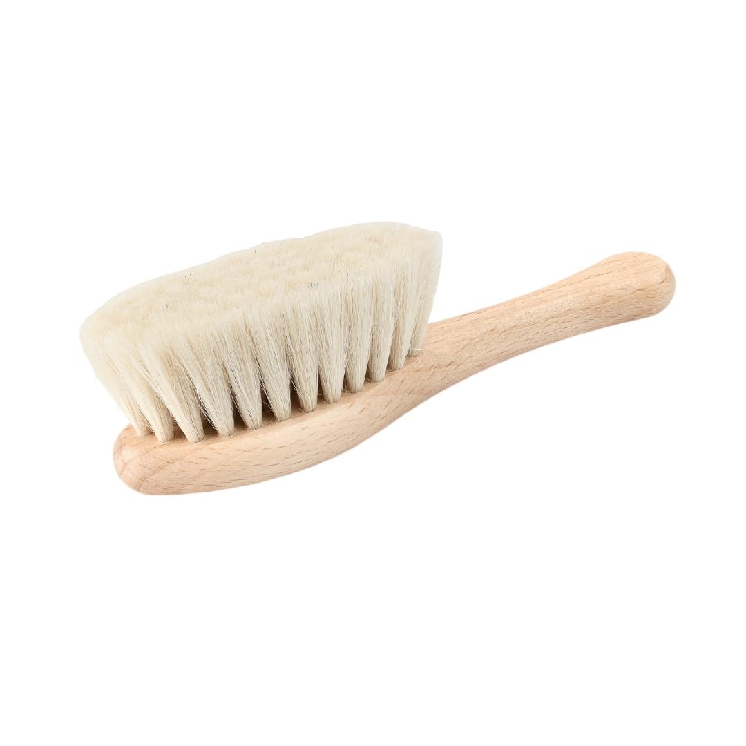 Perie bebelusi, Lovespa, Par de capra, Fibre/Lemn, Crem - eMAG.ro