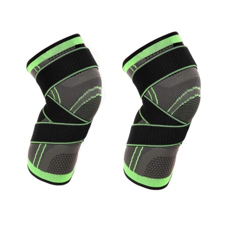 Set 2 Genunchiere elastice ajustabile cu bretele elastice, bandaj ...