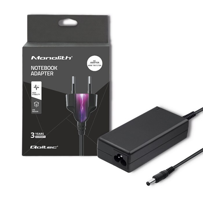 Hálózati adapter, Qoltec, Acer-hoz, 60W, 19V, 3.16A, 5.5*2.1, tápkábel ... Hálózati adapter, Qoltec, Acer-hoz, 60W, 19V, 3.16A, 5.5*2.1, tápkábel ...