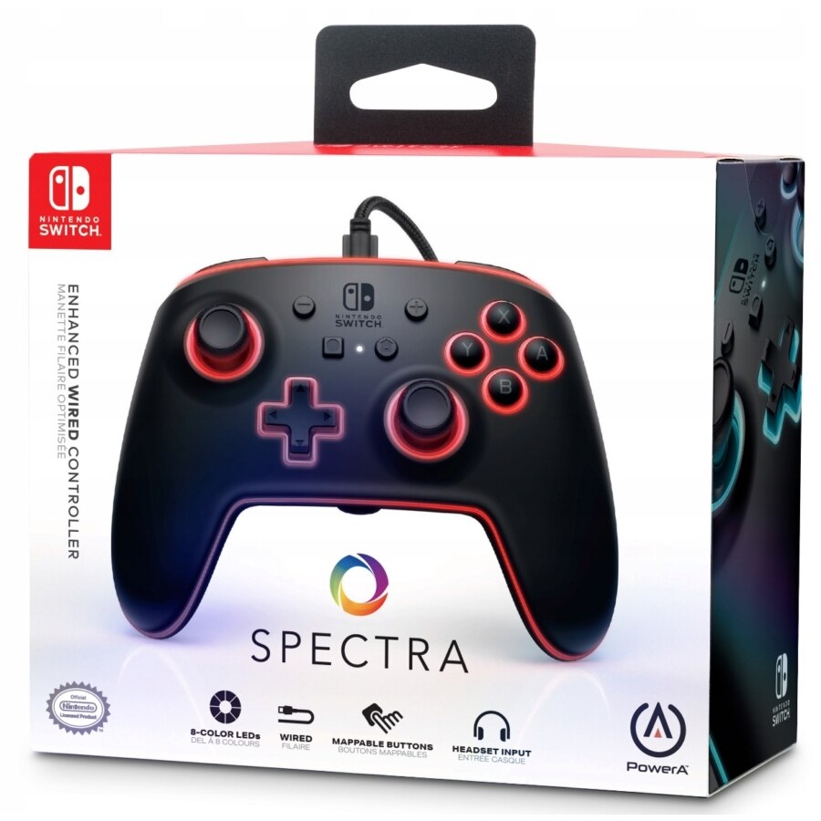 Controler PowerA EnWired cu fir pentru Nintendo Switch/Lite/OLED 3,5 mm ...