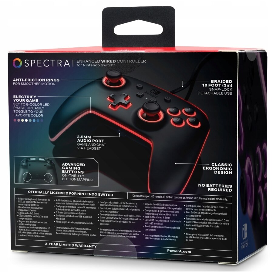 Controler PowerA EnWired cu fir pentru Nintendo Switch/Lite/OLED 3,5 mm ...