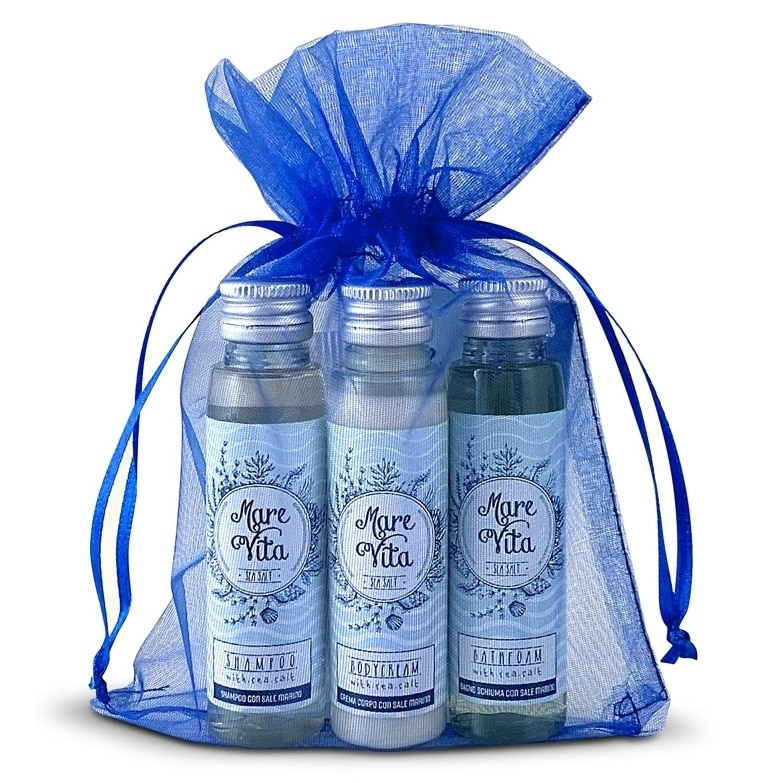 Kit Sampon Marevita compus din 40 seturi cosmetice hoteliere cu sare de ...