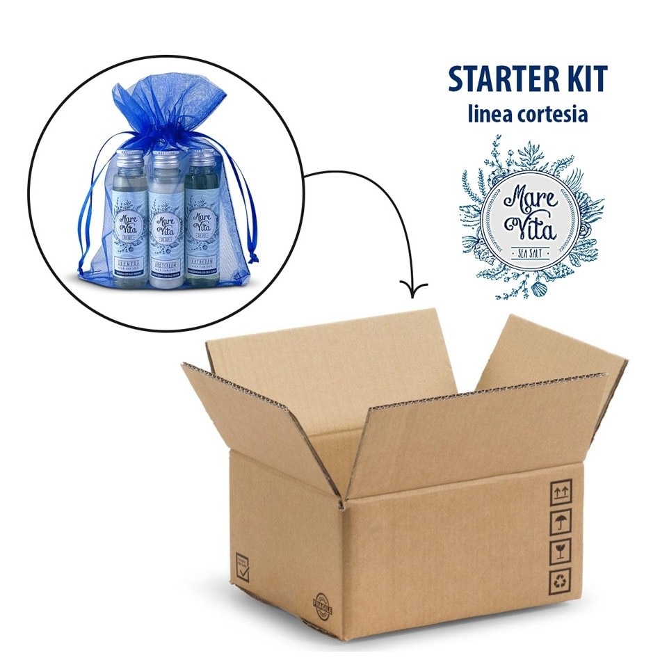 Kit Sampon Marevita compus din 40 seturi cosmetice hoteliere cu sare de ...