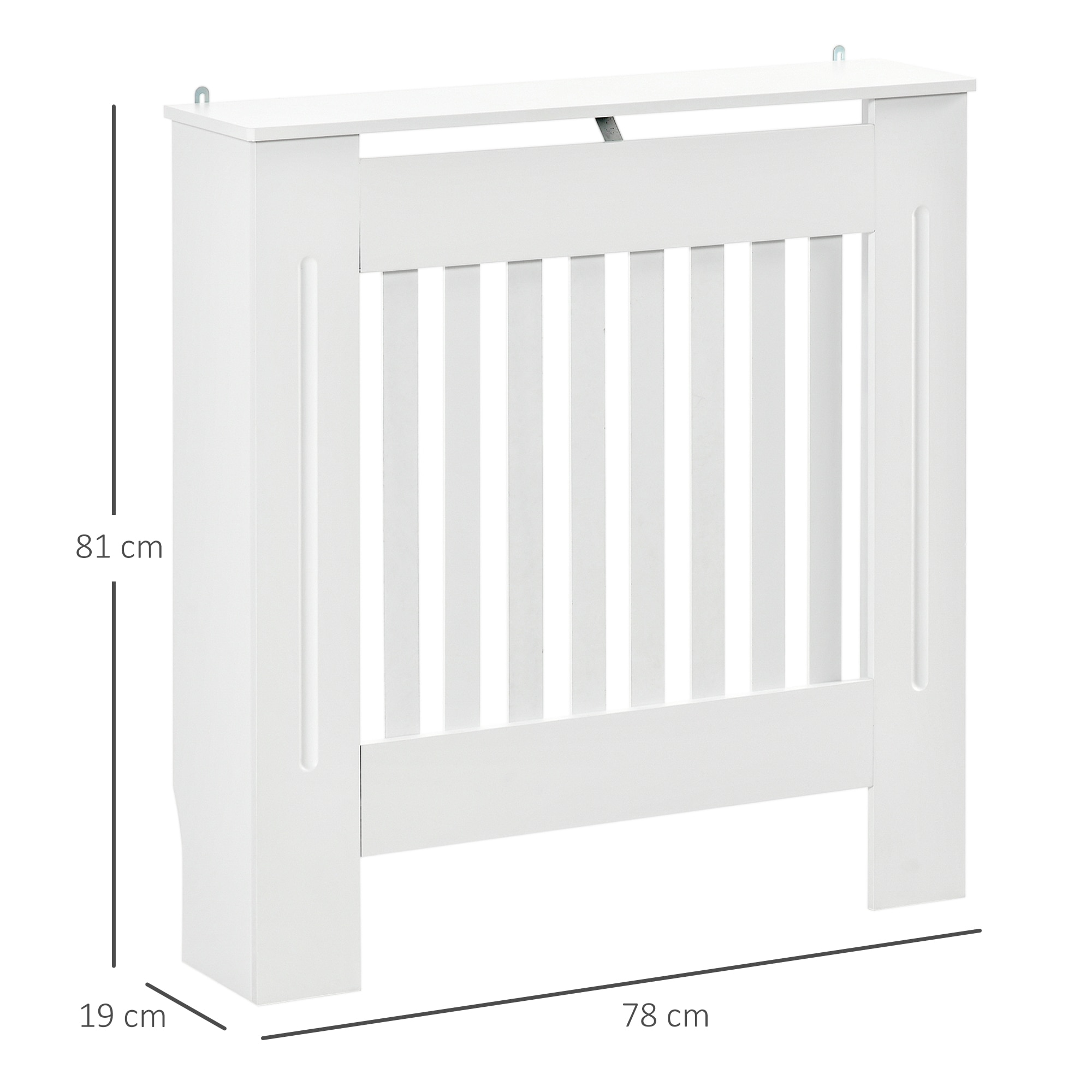 Masca pentru radiator Homcom, Lemn, 78x19x81 cm, Alb - eMAG.ro