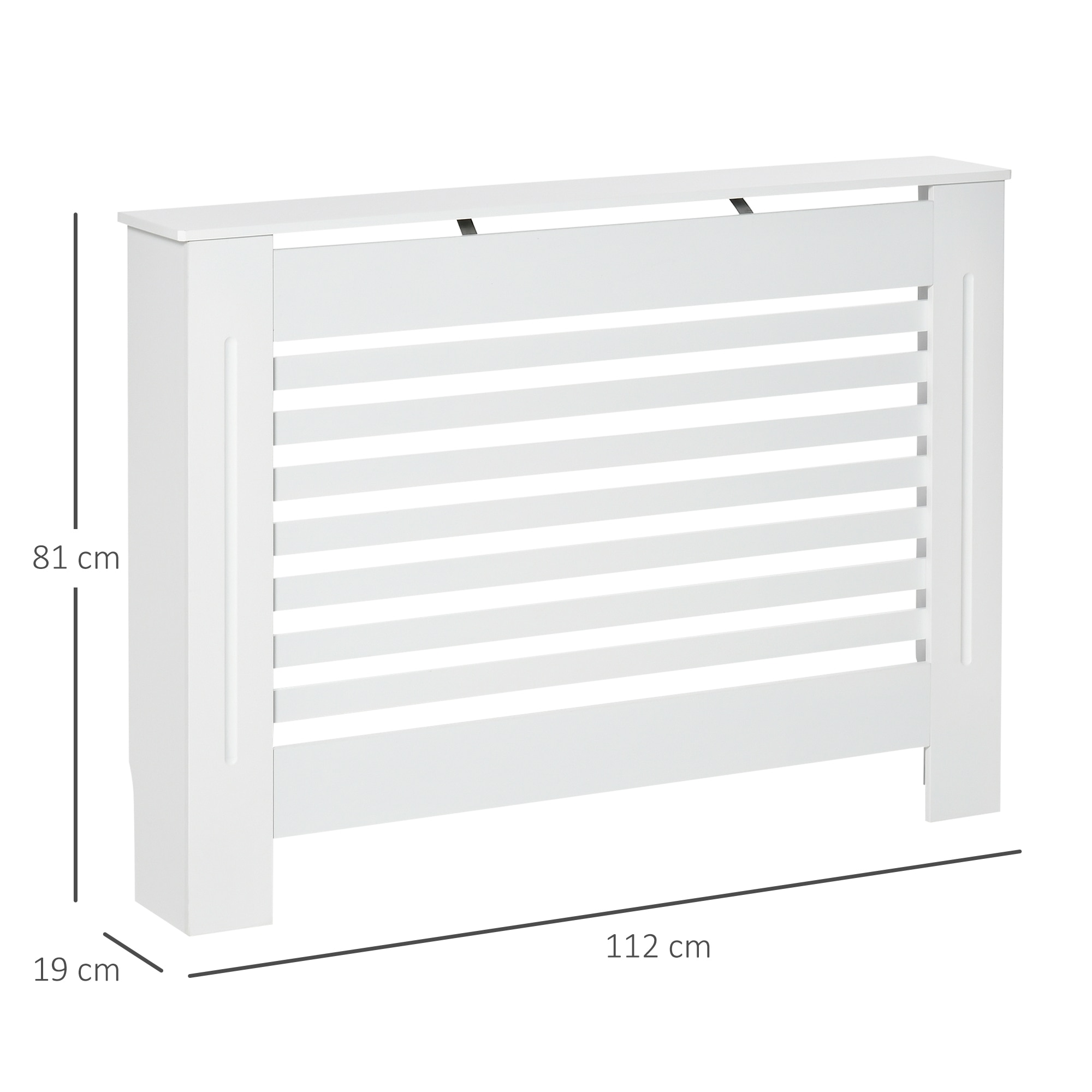 Masca pentru radiator Homcom, MDF, 112x19x81 cm, Alb - eMAG.ro
