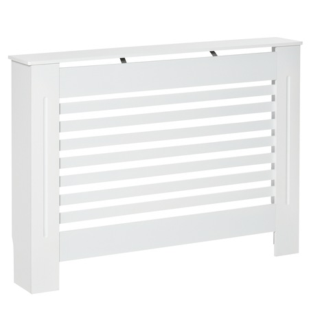 Masca pentru radiator Homcom, MDF, 112x19x81 cm, Alb - eMAG.ro