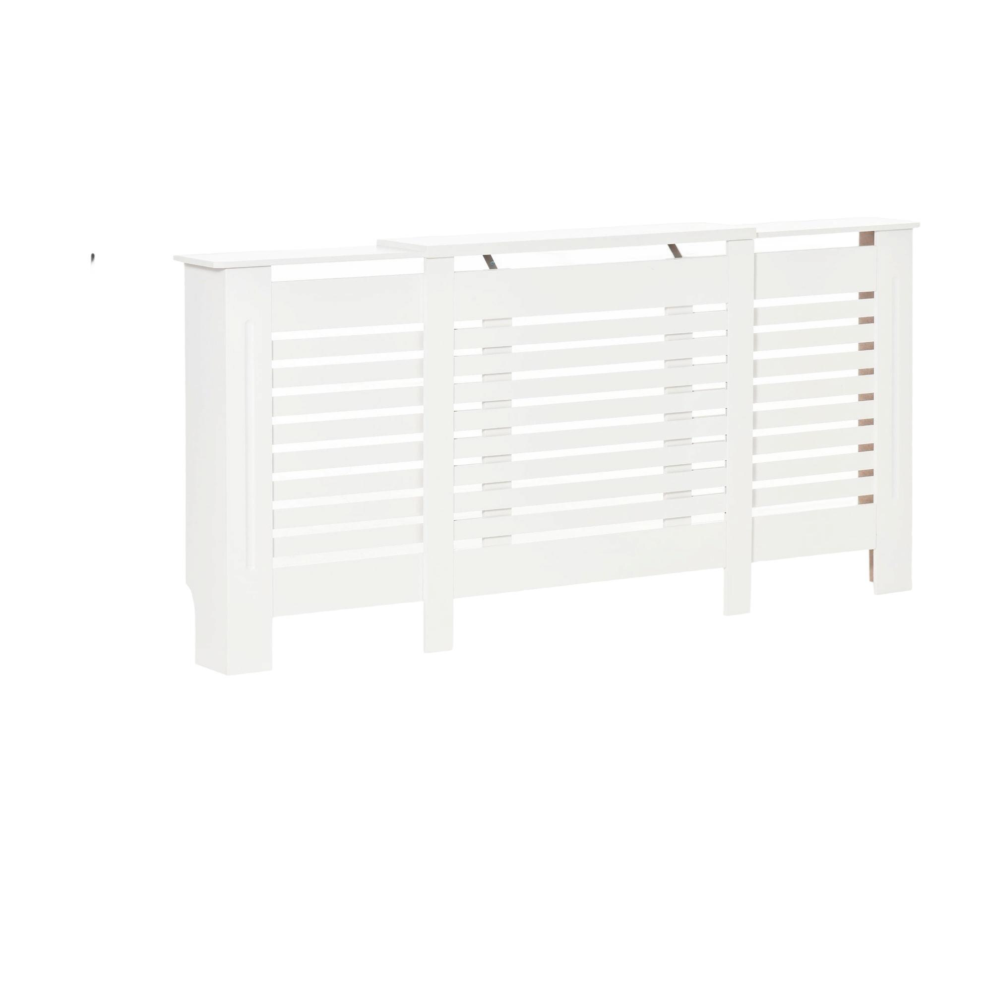 Masca pentru radiator Homcom, MDF, 140-202x19x82.5 cm, Alb - eMAG.ro