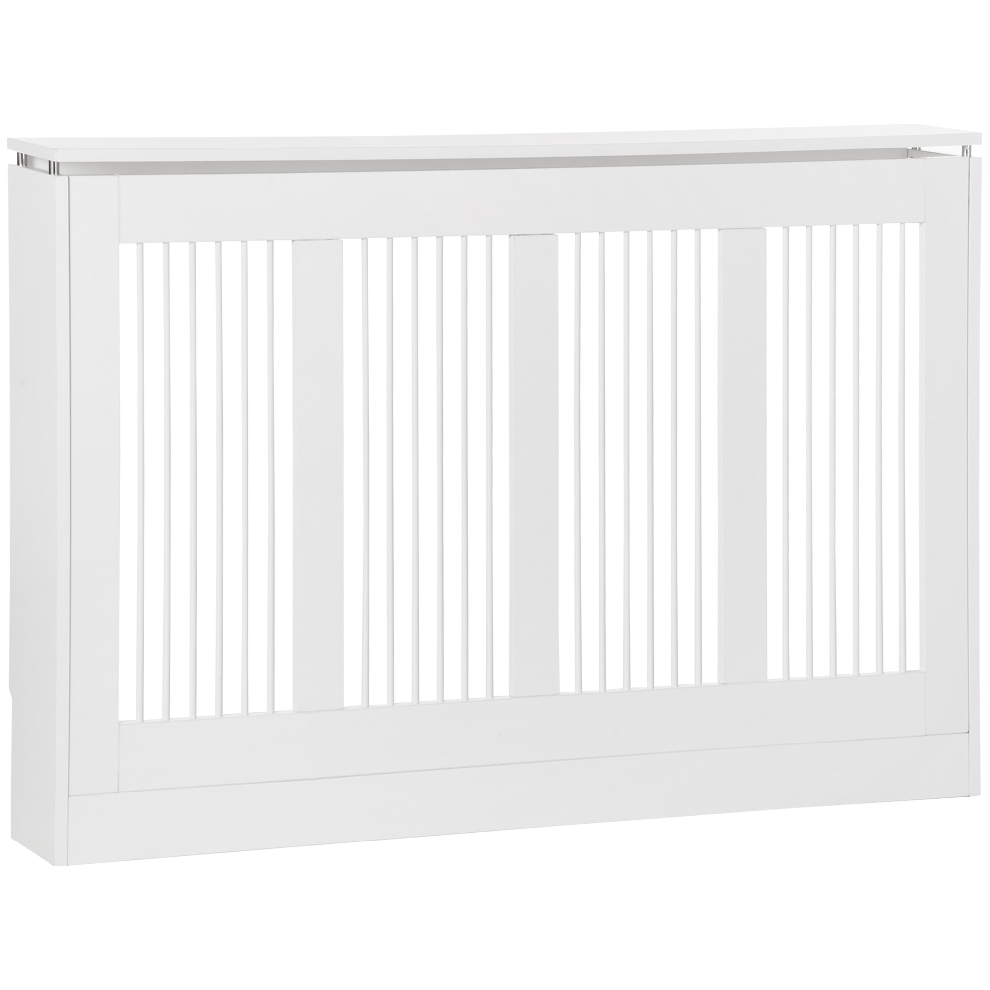 Masca pentru radiator Homcom, MDF/Otel, 120x18x84 cm, Alb - eMAG.ro